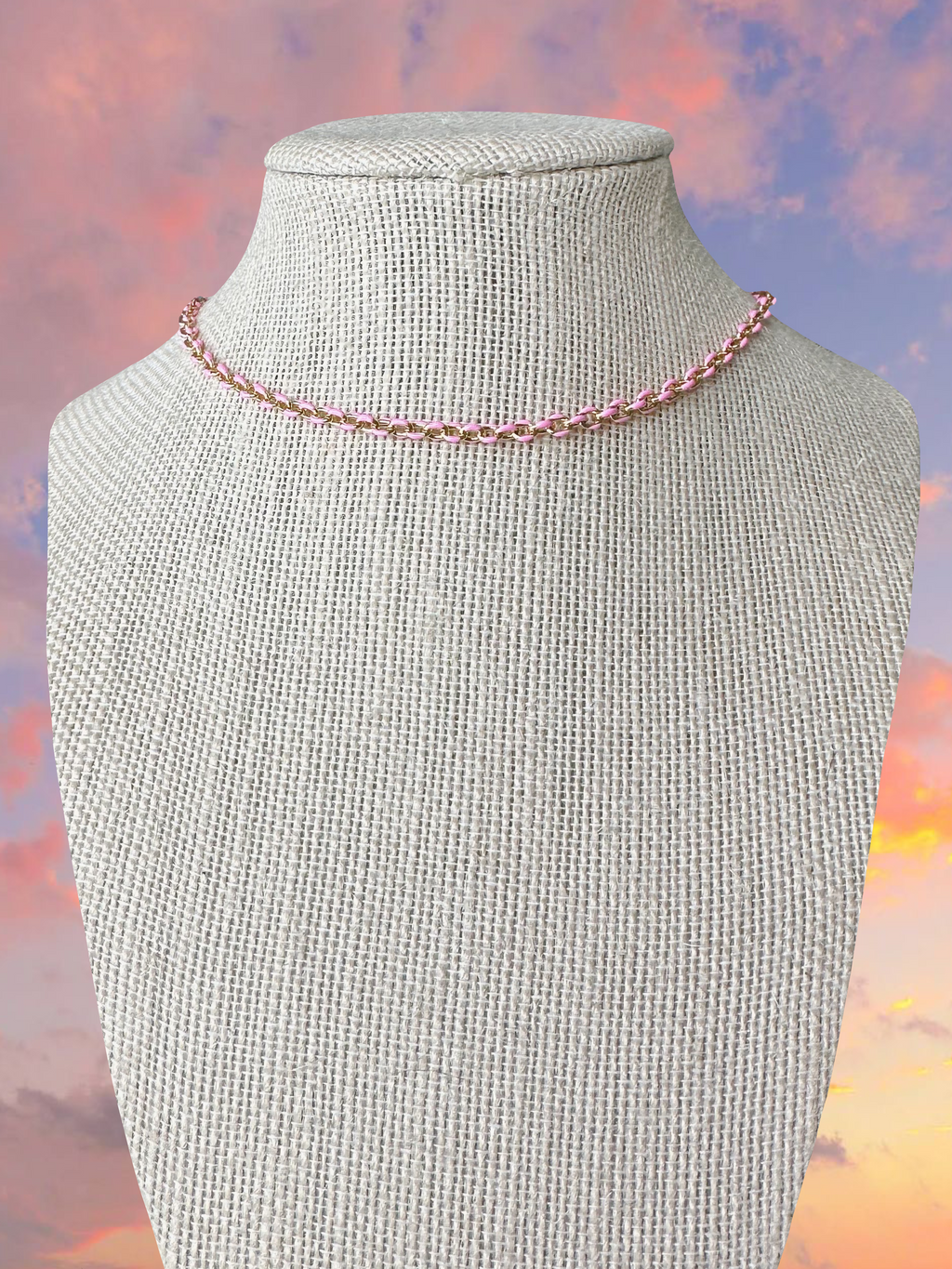 PINK CHAIN CHOKER – Olive Lynn
