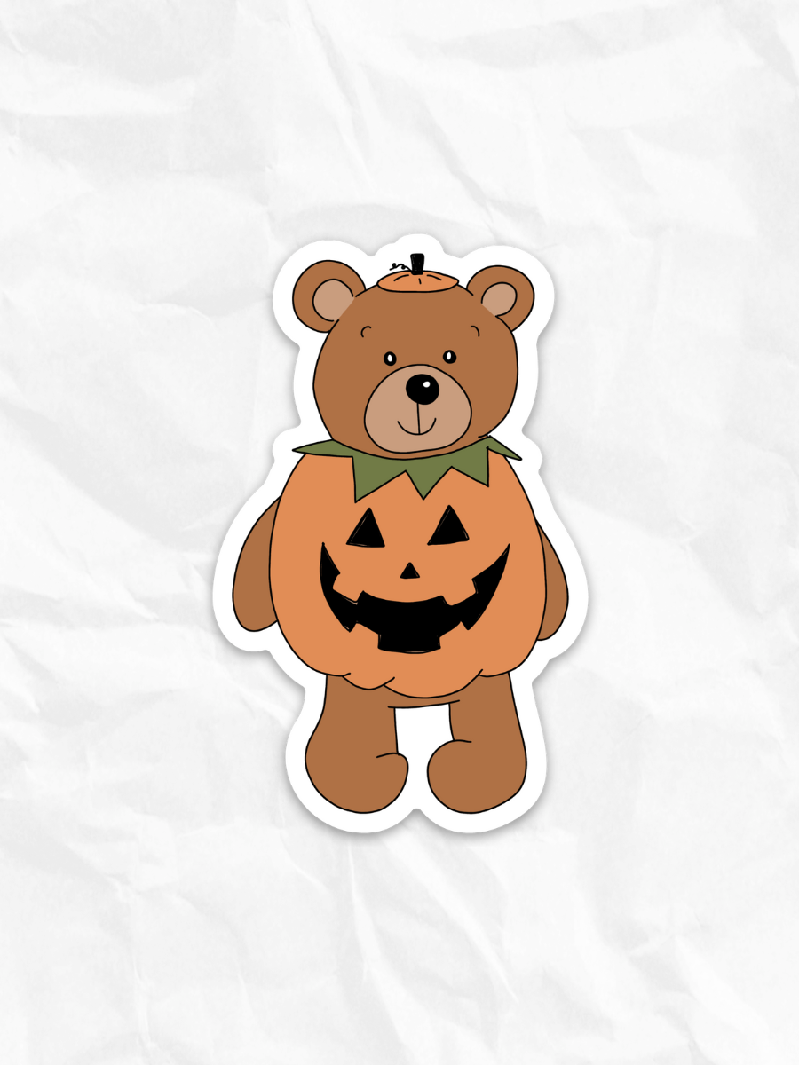 PUMPKIN BEAR STICKER – Olive Lynn