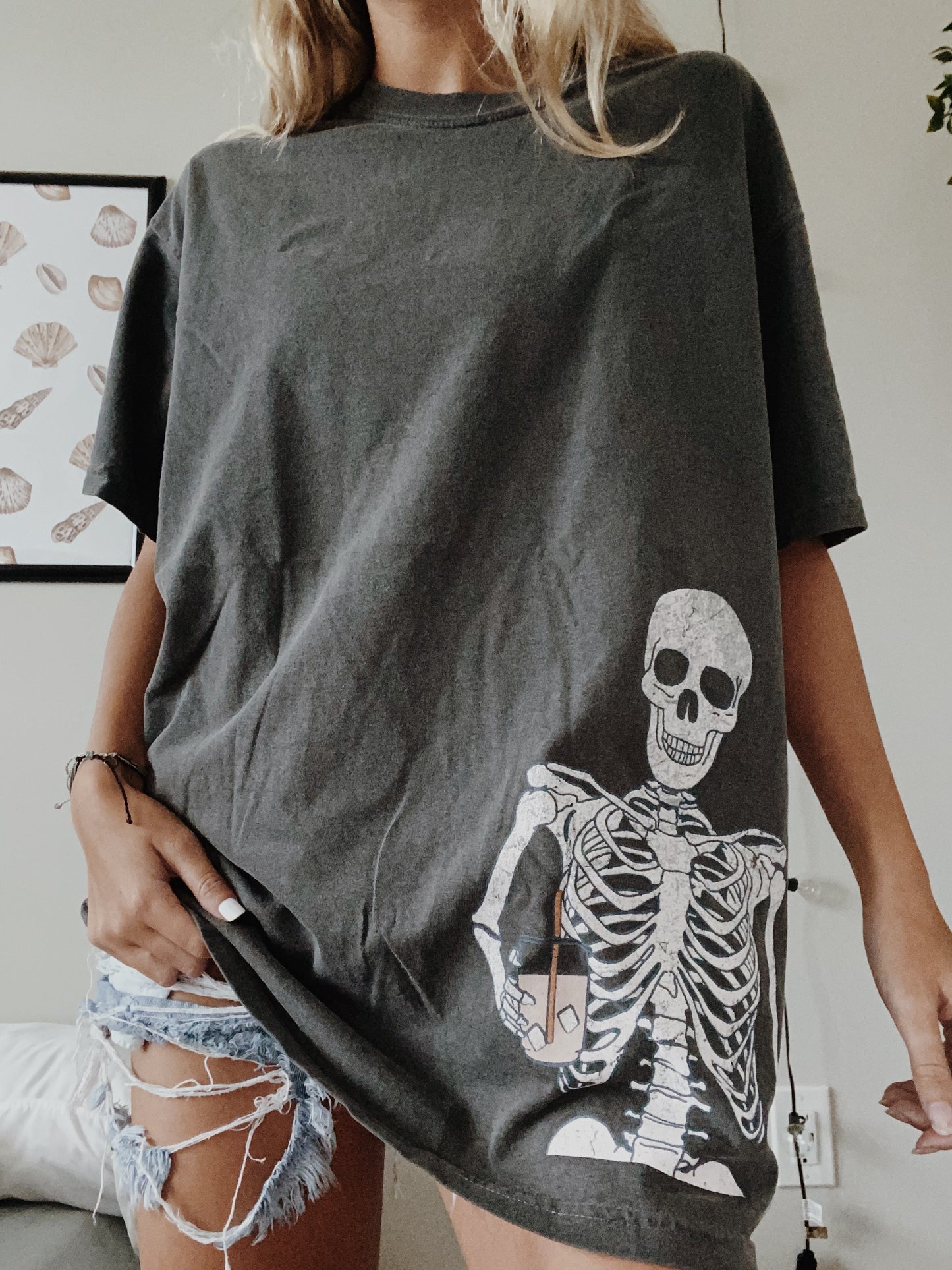 ICED COFFEE SKELETON TEE – Olive Lynn
